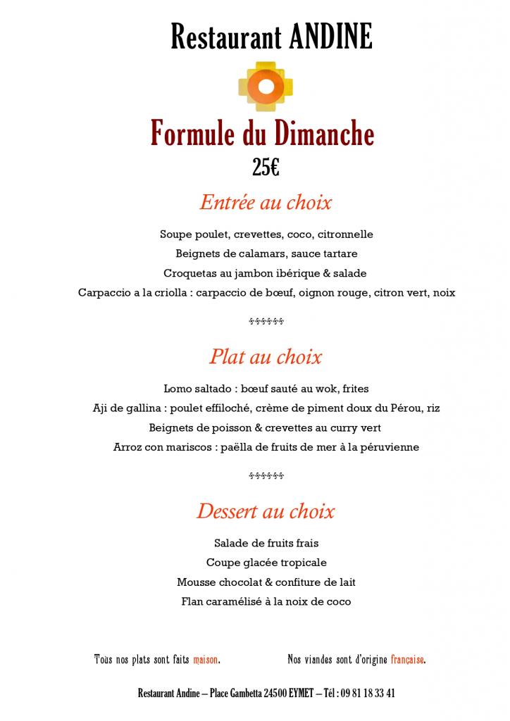 Le Dimanche – Andine